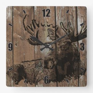 Simple Rustic White Painted Brushstrokes on Black Round Clocks – The Rustic Clock